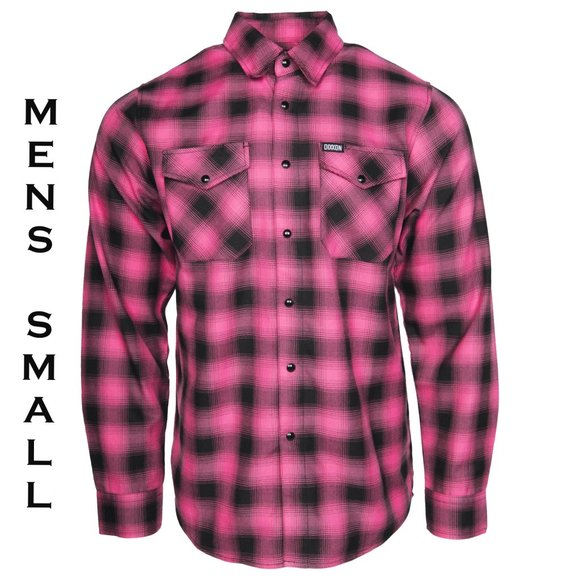 DIXXON | Shirts | Dixxon Flannel Survivor Flannel Shirt Mens Small Pink ...